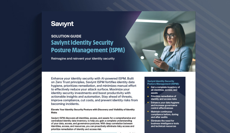 Identity Security Posture Management (ISPM) | Saviynt